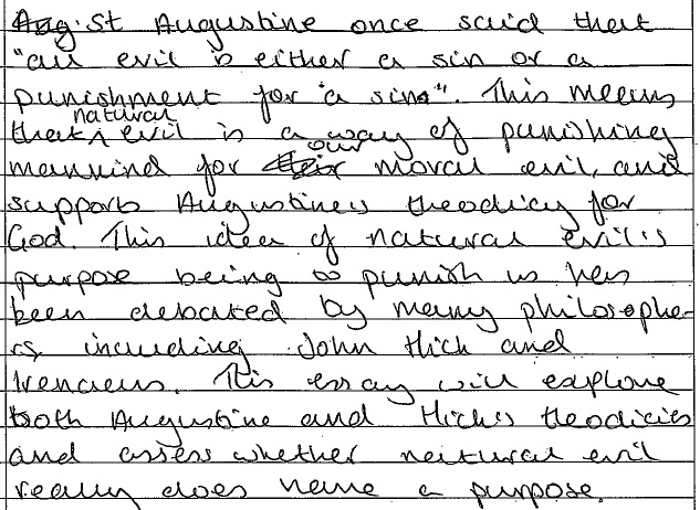 First Year Exam Paper Breakdown: Philosophy POE Question – I Think ...