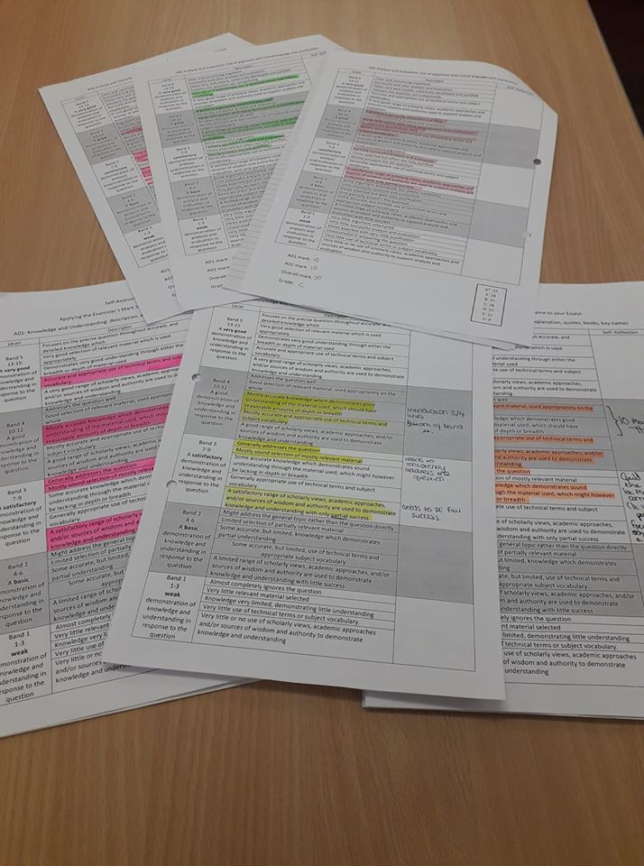 Improve Your Essays Using Mark Schemes – I Think Therefore I Teach